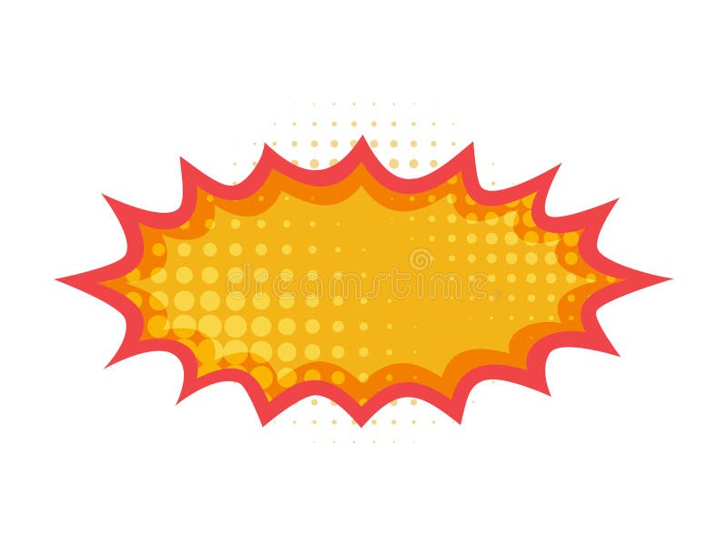 A Long Spiky Speech Bubble. Isolated Vector Illustration Stock ...