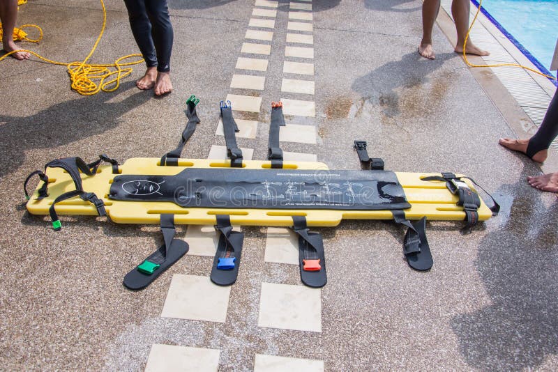 Long Spinal Board Equipment Safe Spine Nerve Stock Photo - Image of ...