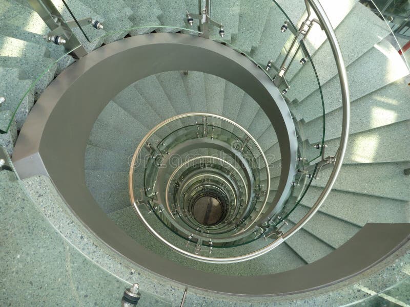 Square Staircase in a Very Tall Building Stock Photo - Image of point ...