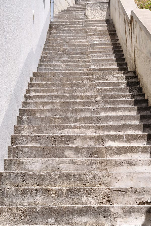 Long Stairs with Many Steps Stock Image - Image of concrete, shopping ...