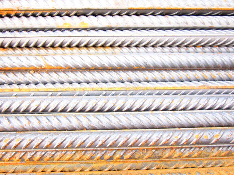 Long Steel Bars Reinforcement Stock Image - Image of strong, iron ...