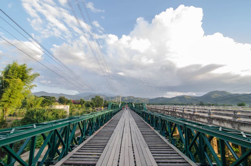 Steel Bridge in Thailand stock image. Image of scenic - 116982977