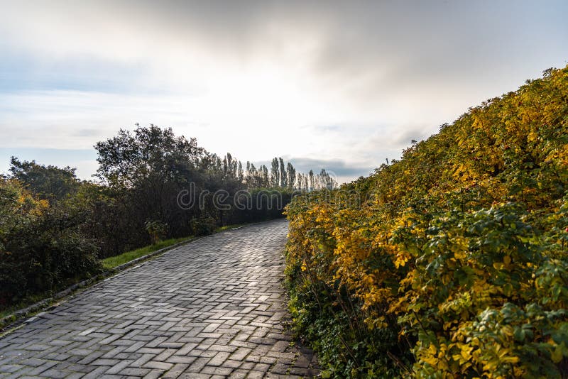 Long Stony Path Over Hill at Westerplatte Square Editorial Photography ...