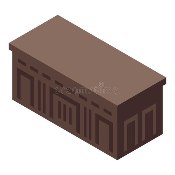 Long Storage Warehouse Building for Keeping Goods Stock Illustration ...