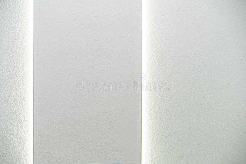 Long Straight Lamp on White Office Ceiling. Interior Design in the ...