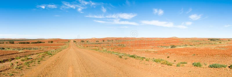 Long Straight Road through Outback, Australia Stock Image - Image of ...