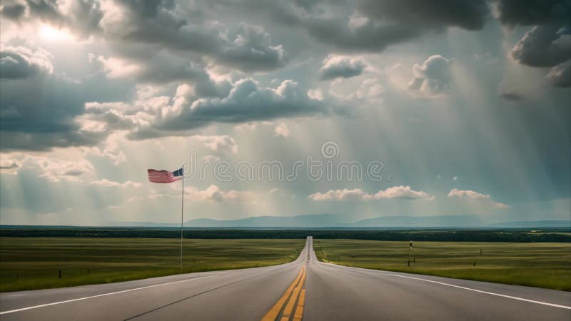 American Road stock footage. Video of green, white, breaking - 347313436