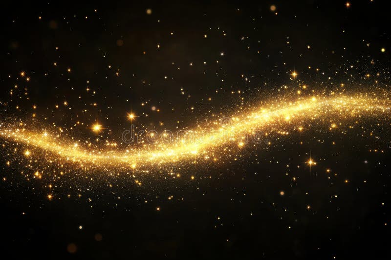 Long Stream Gold Glitter Falling Sky Stock Photos - Free & Royalty-Free ...