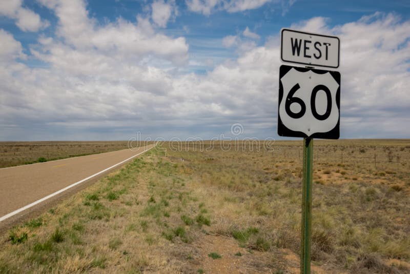 Long Stretch of Road on US Route 60 Stock Photo - Image of road ...