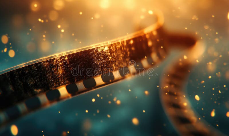 A Long Strip of Film with a Black and White Pattern Stock Illustration ...