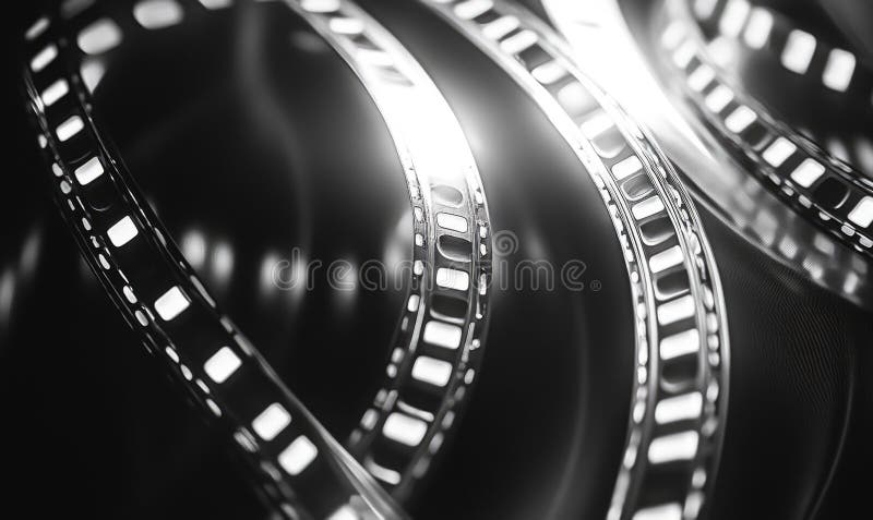 A Long Strip of Film with a White Background Stock Illustration ...