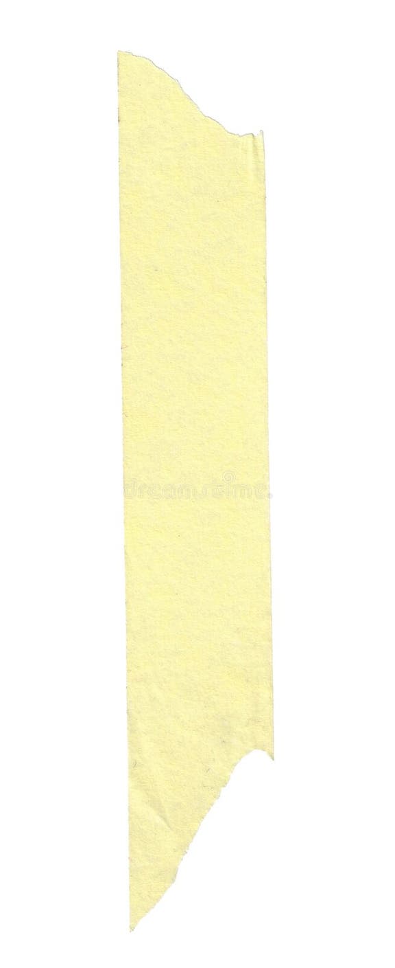 Long Stripe of Yellow Paper Tape Stock Image - Image of adhesive, piece ...