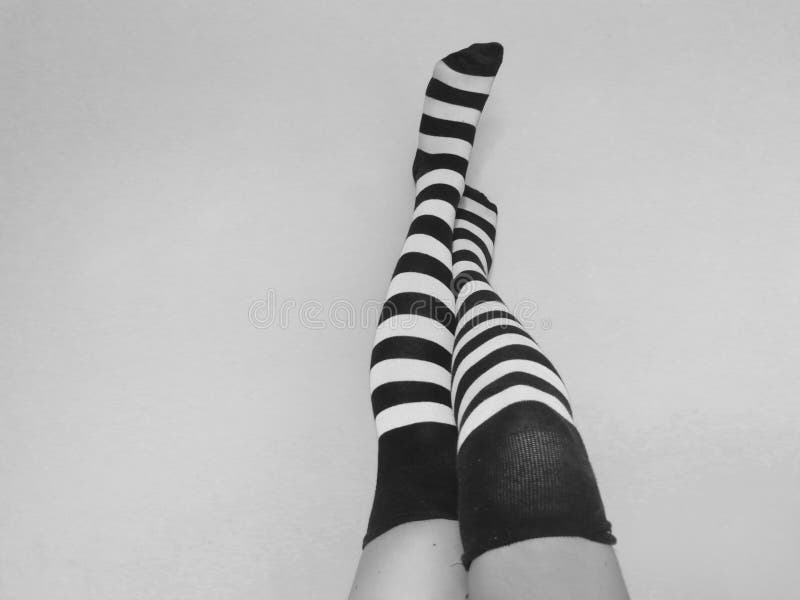 Long striped socks on legs stock image. Image of monochrome - 228099257