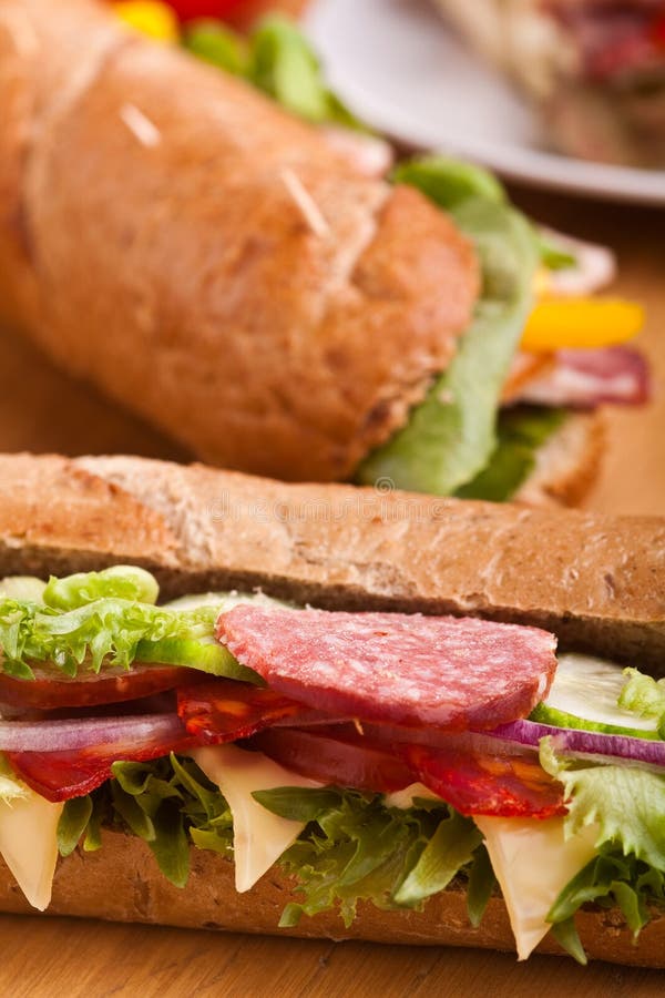 Ham sandwiches stock image. Image of leaf, garnish, nutritious - 10769523