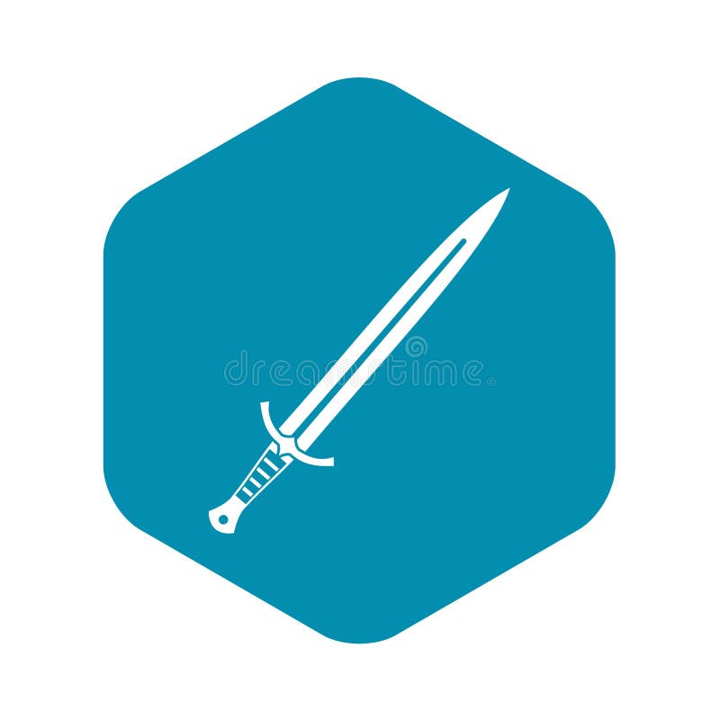 Long Sword Icon, Simple Style Stock Vector - Illustration of simple ...