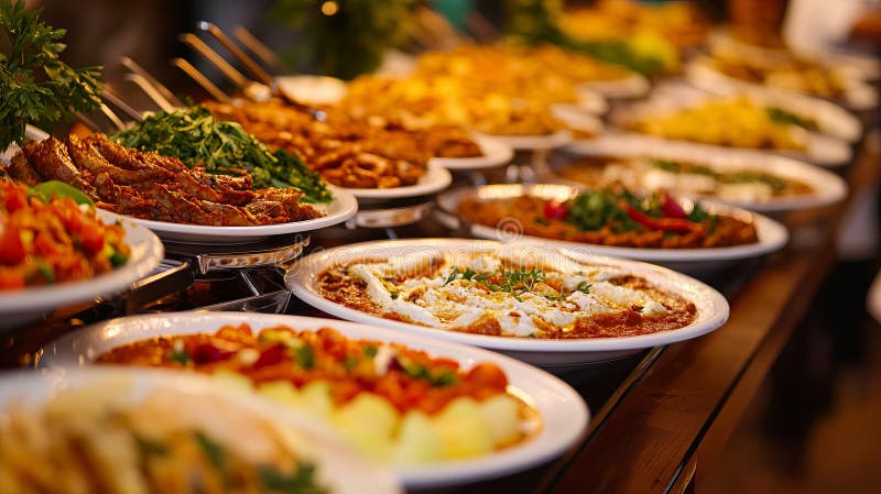 Table Filled with Cake, Cupcakes and Other Sweets, at a Wedding ...