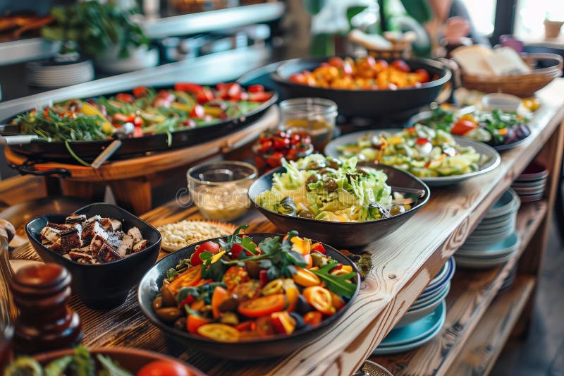 Feast of Flavors stock illustration. Illustration of smorgasbord ...