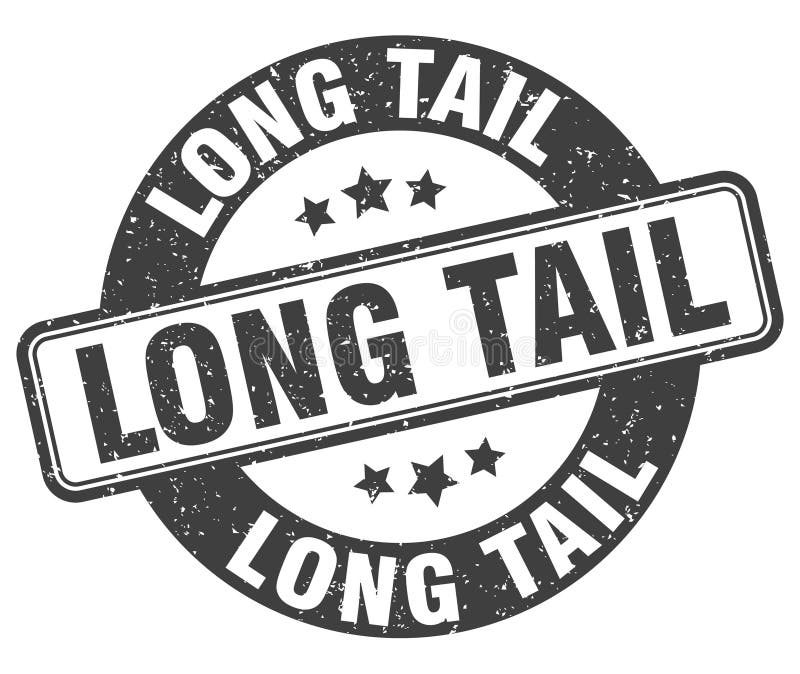 Long Tail Stamp. Long Tail Label. Round Grunge Sign Stock Vector ...