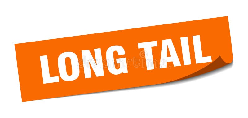 Long Tail Sticker. Long Tail Square Sign Stock Vector - Illustration of ...