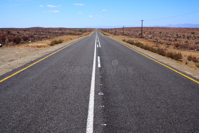 Long Tar Road To Infinity in Open Landscape Stock Image - Image of ...