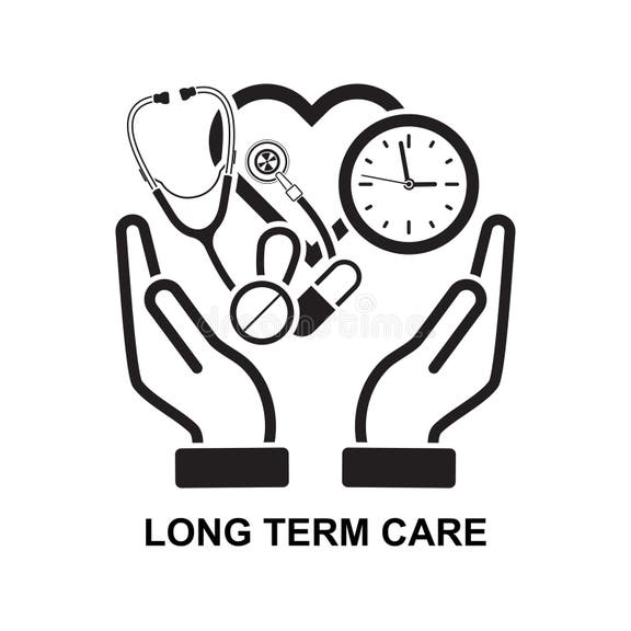 Long Term Care Icon. Long Term Protect Icon Isolated on Background ...