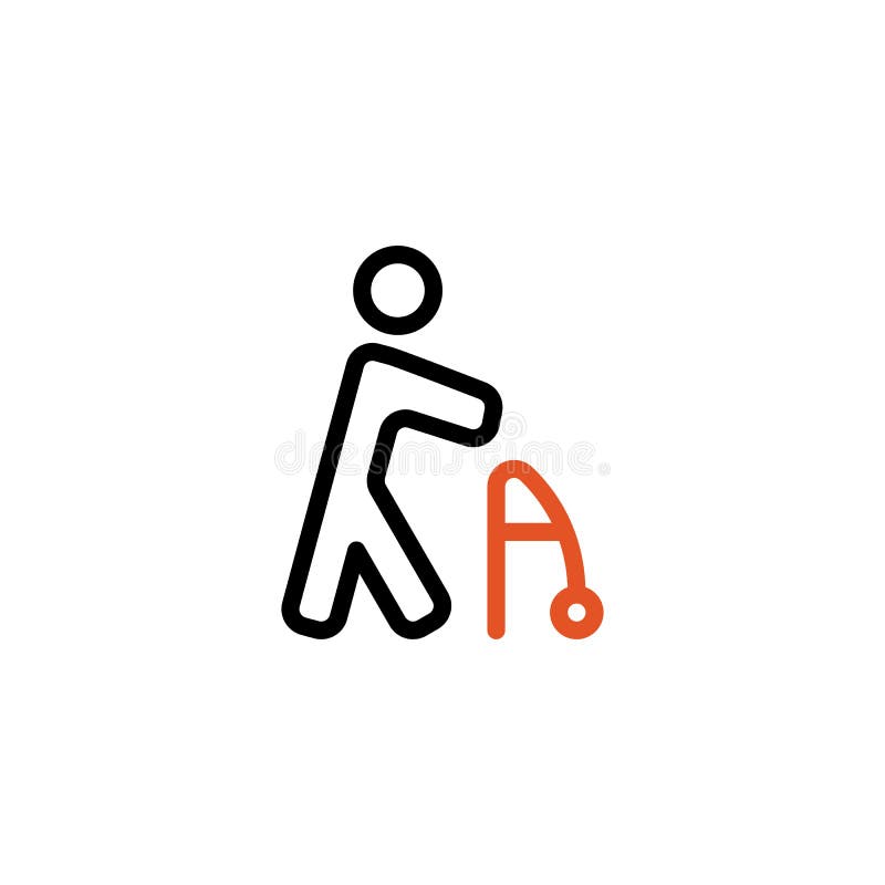 Long Term Care Outline Icon, Logo, and Illustration Stock Vector ...