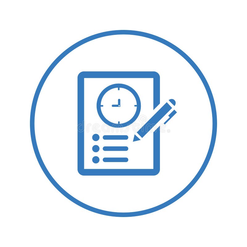 Long Term Contract Icon. Blue Color Design Stock Illustration ...