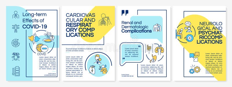 Long Term Effects of COVID 19 Brochure Template Stock Vector ...