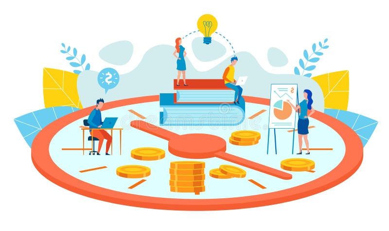 Long-term Personal Goals Planning Cartoon Flat. Stock Vector ...