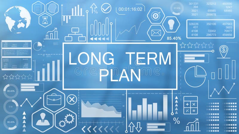 Long Term Plan, Animated Typography Stock Illustration - Illustration ...