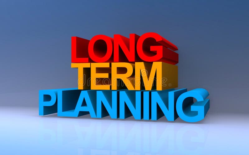 Long term planning on blue stock illustration. Illustration of ...