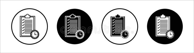 Long Term Planning Flat Line Icon Set. Long Term Planning Thin Line ...