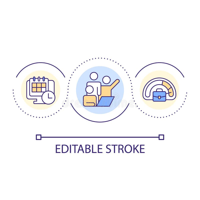 Long-term Project Loop Concept Icon Stock Vector - Illustration of logo ...