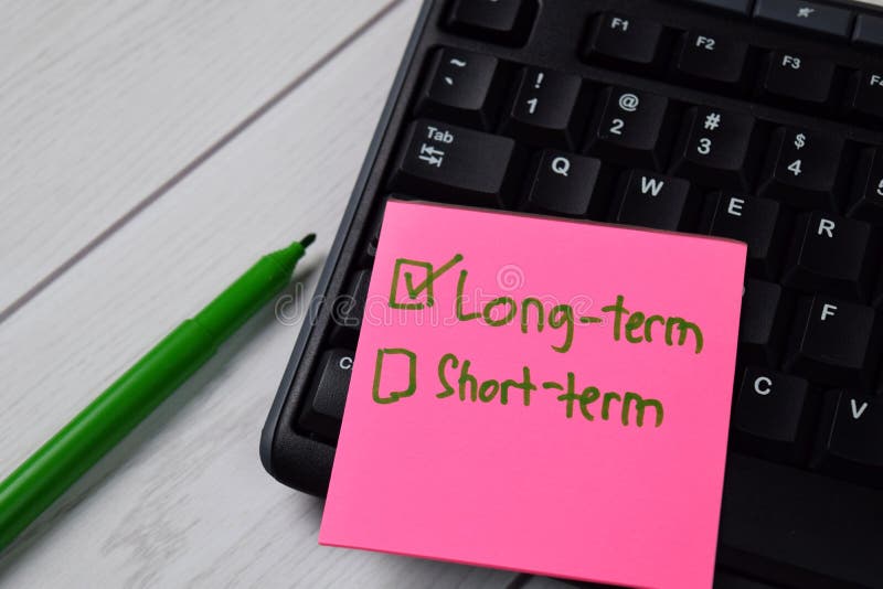 Long-term and Short-term Write on a Sticky Note. Supported by an ...