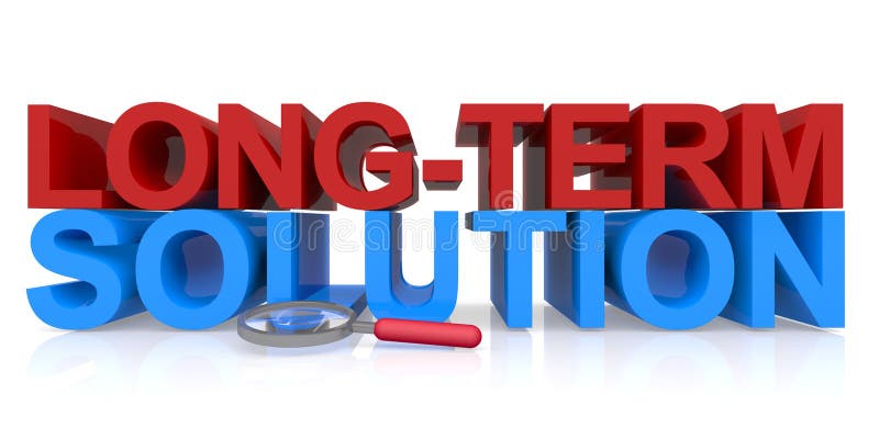 Long Term Solutions on White Stock Illustration - Illustration of ...