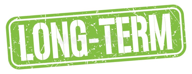LONG-TERM Text Written on Green Stamp Sign Stock Illustration ...