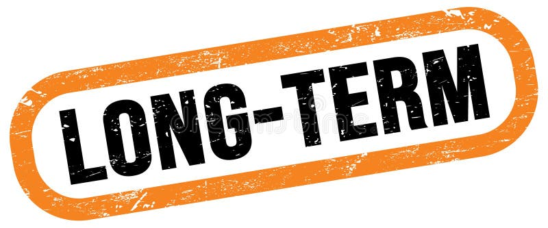LONG-TERM, Text Written on Orange-black Stamp Sign Stock Illustration ...