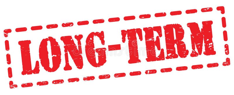 LONG-TERM Text Written on Red Stamp Sign Stock Illustration ...
