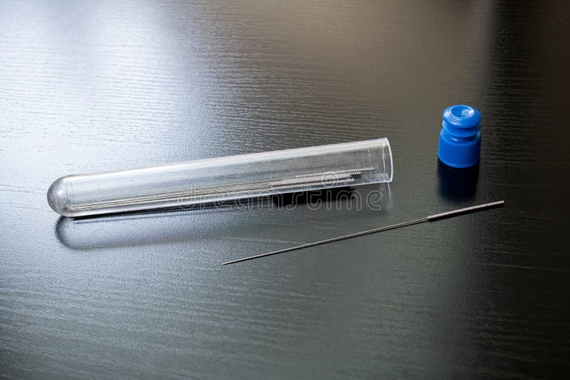 Long Thin Needles in a Test Tube Stock Image - Image of clinical ...