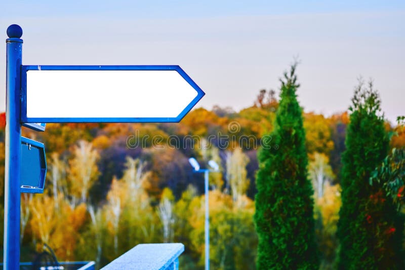Arrow Pointer with Place for Text on the Background of Autumn Park ...