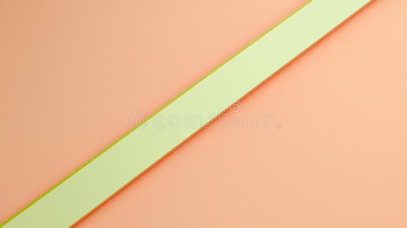 Long Thin Rectangular Lime Green Shape is Lying on an Orange Surface ...