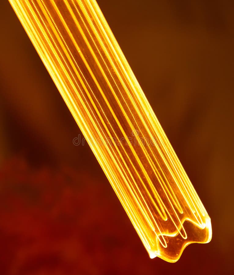 A Long, Thin, Yellow Object with a Wavy Shape Stock Image - Image of ...