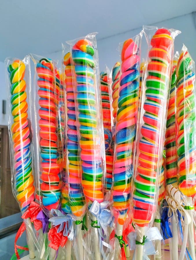 Long Thread Sweet Rainbow Sugar Stock Photo - Image of rainbow, long ...