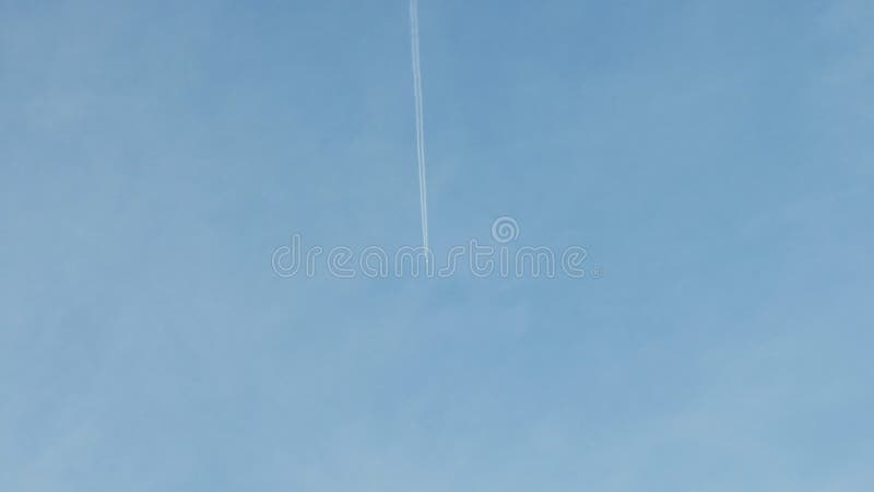 A Long Trail of Jet in the Sky. Stock Footage - Video of height ...