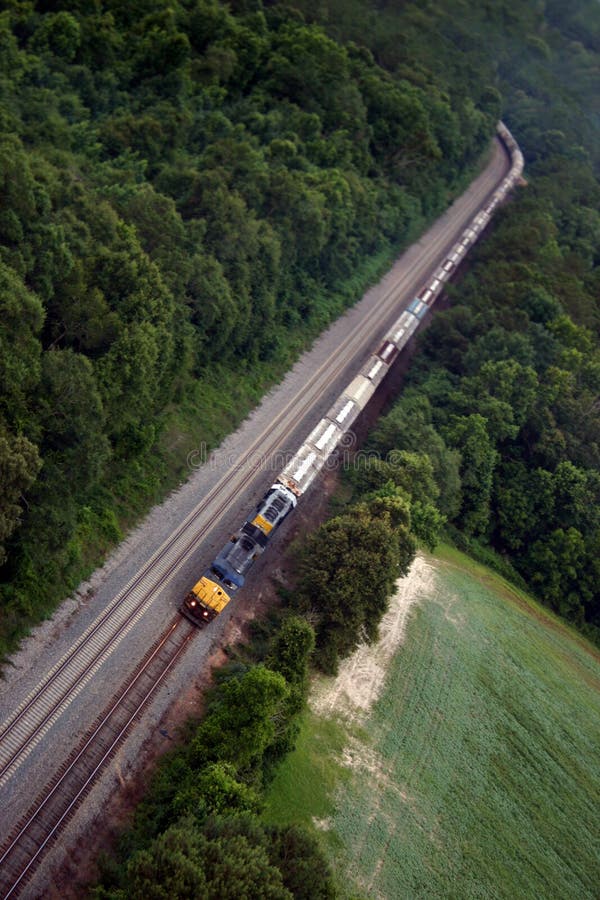 Long Train stock image. Image of trees, tracks, engine - 1884599