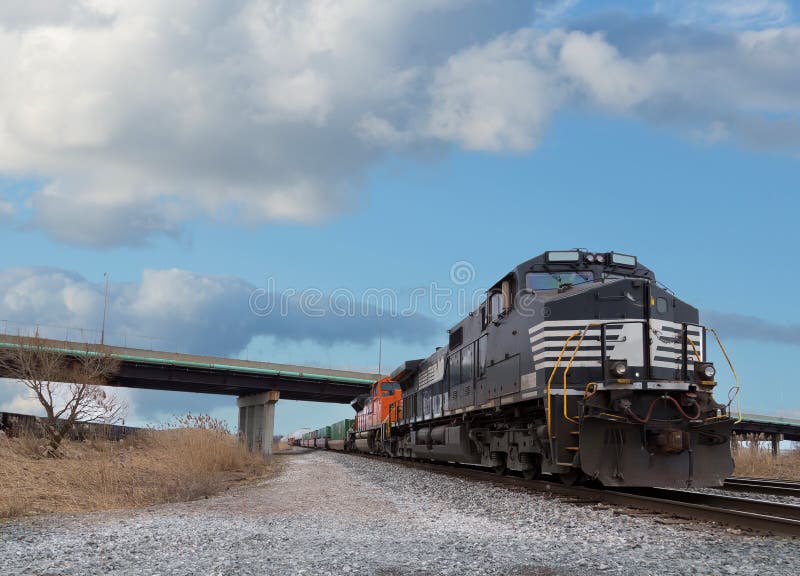 Long train Approaching stock image. Image of train, railway - 59802273