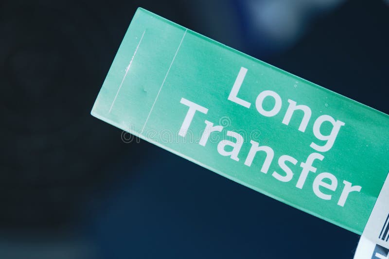 Long Transfer Label Used at Travel Location Stock Image - Image of ...