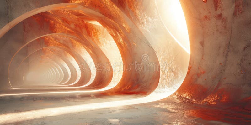 A Long Tunnel with a Bright Light Shining at the End, Illuminating the ...