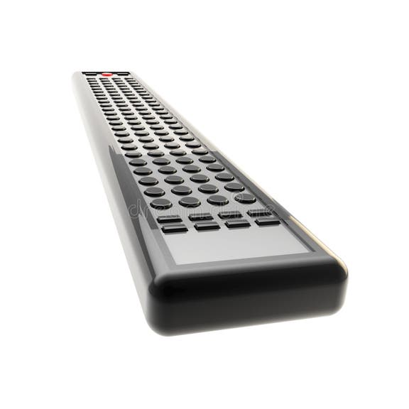 Long Tv Remote Isolated on White Stock Illustration - Illustration of ...