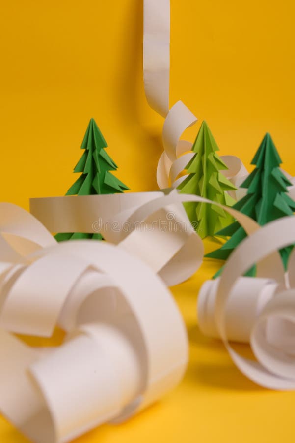 Long Twisted Expanded Empty Letter. Copy Space. Yellow Background Stock ...